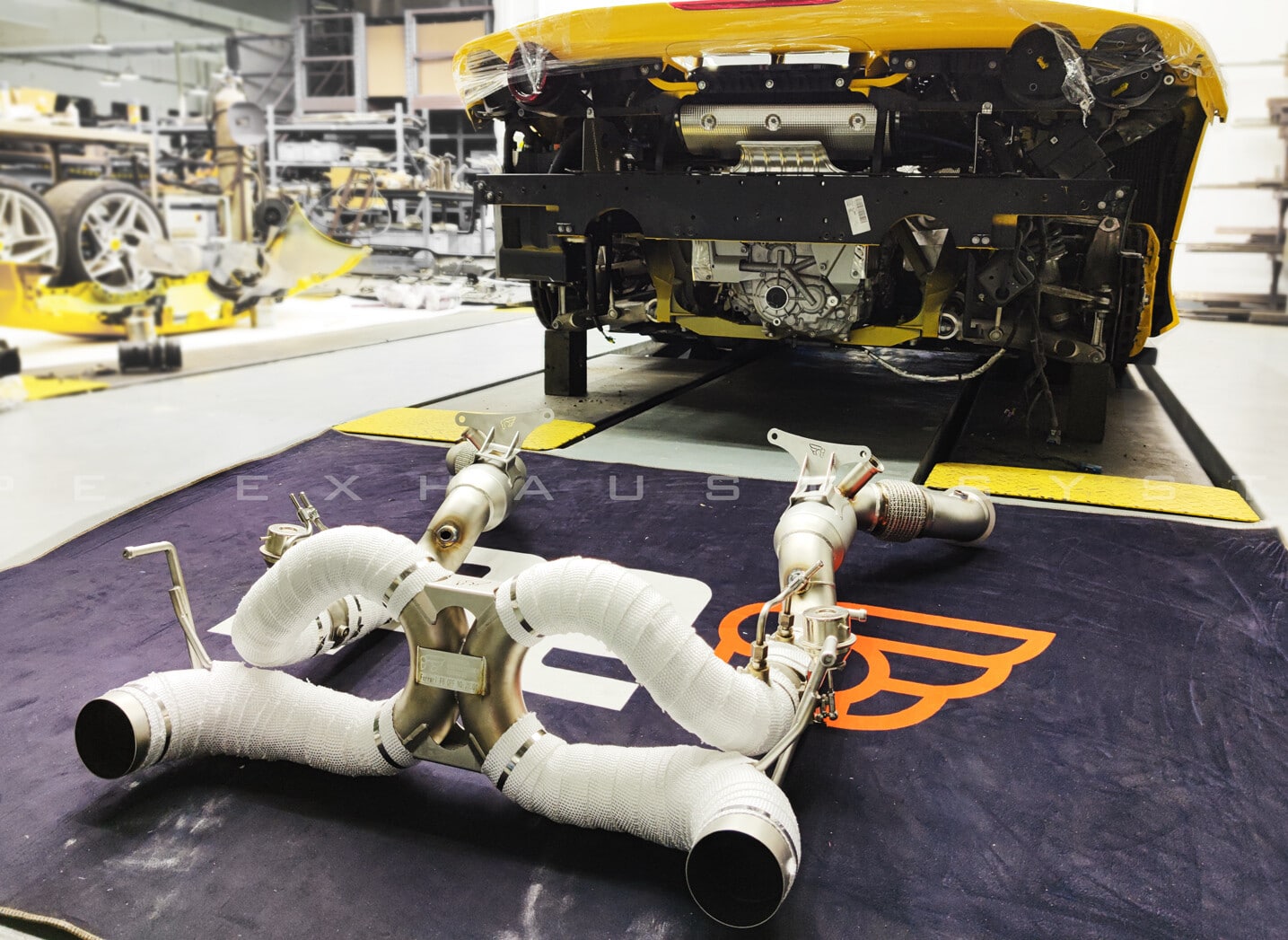 iPE Ferrari F8 Tributo Catless Downpipes with Heat Protectors (Stainle – Normal Guy Supercar