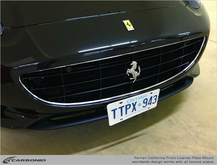 Carbonio Ferrari California NO DRILL Front License Plate Mount – Normal ...